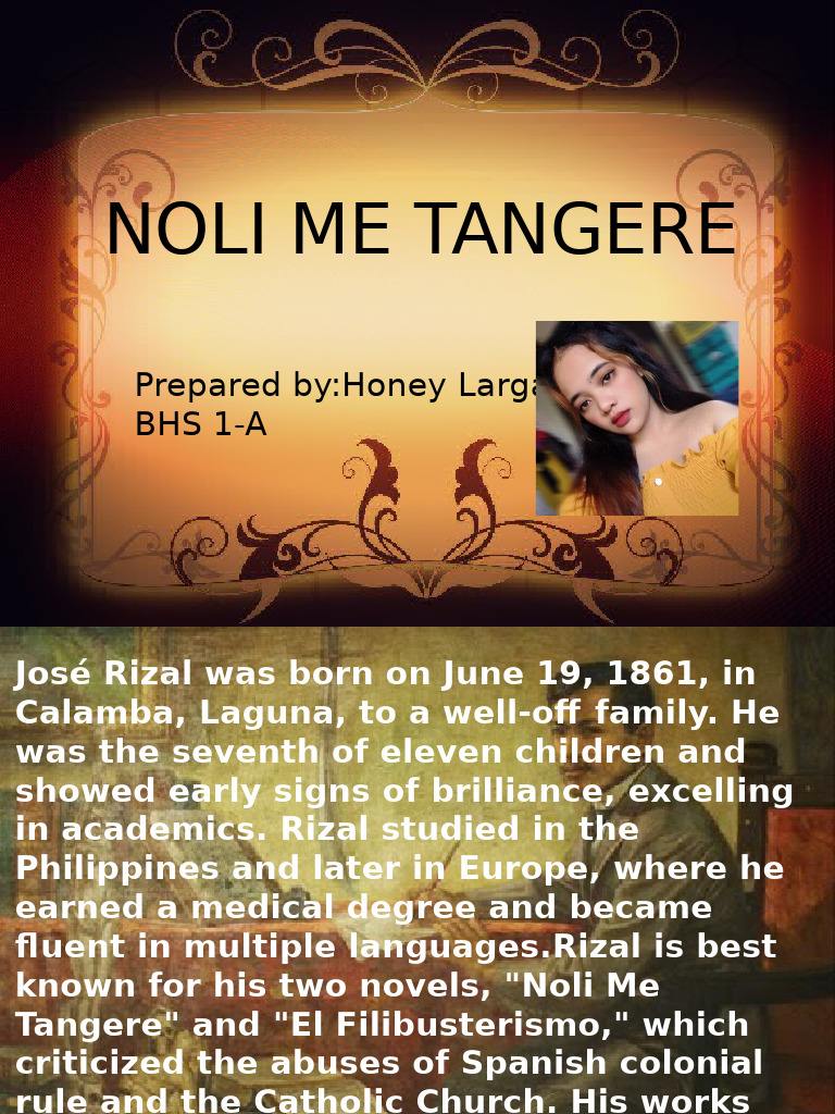 NOLI ME TANGERE WPS Office - PPTX - 20240921 - 180327 - 0000 | PDF