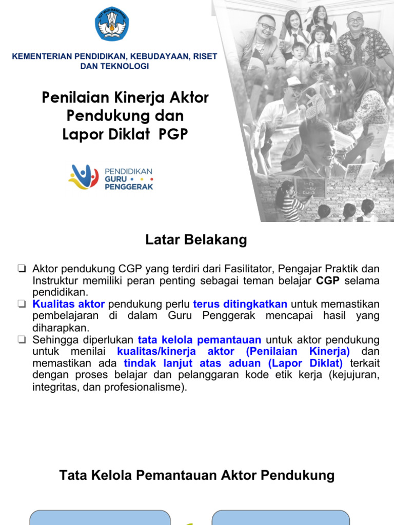 05. Paparan Untuk A10_ Penilaian Kinerja PGP dan Lapor PGP (LMS Modle) | PDF