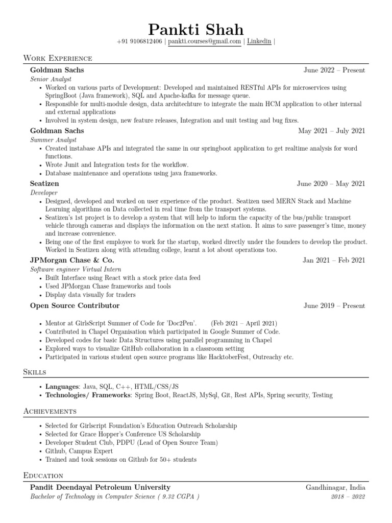 Shah Resume SDE | PDF