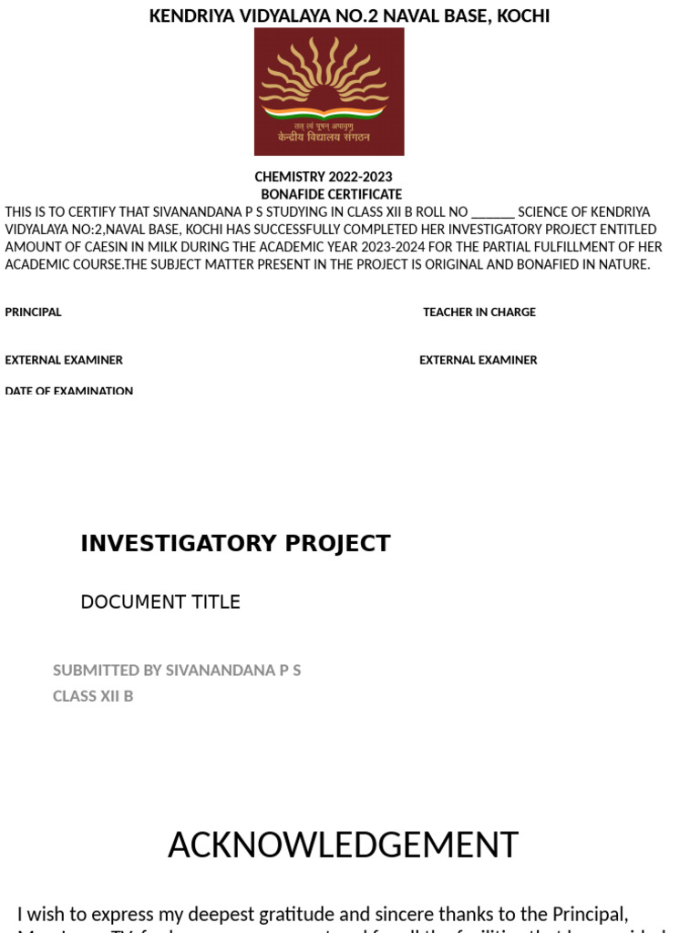 Caesin in Milk | PDF