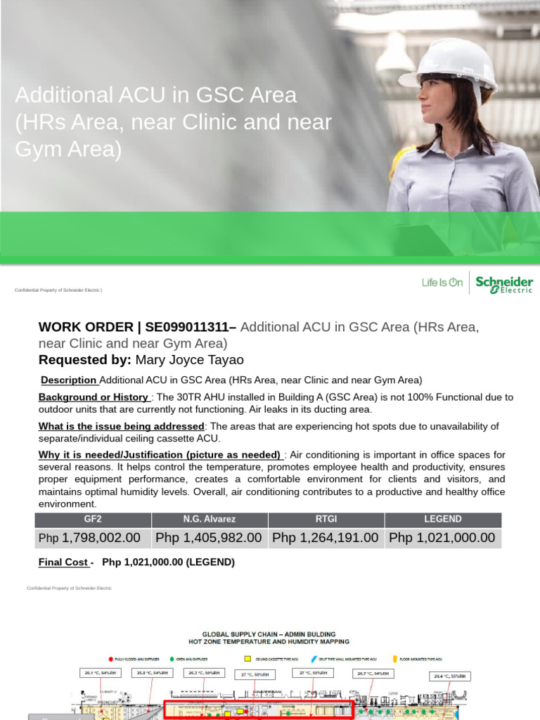 Justification - Additional ACU in GSC Area | PDF