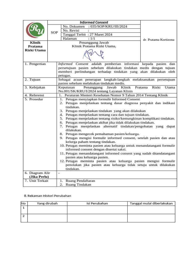 SOP Informed Consent | PDF