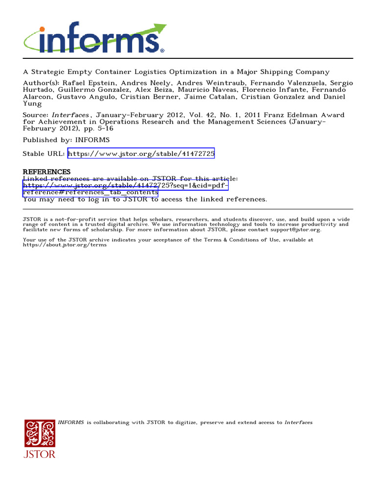 A Strategic Empty Container Logistics Pdf