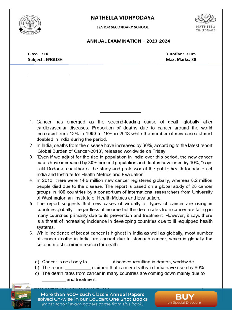 Nathella Vidhyodaya Paper 11 | PDF