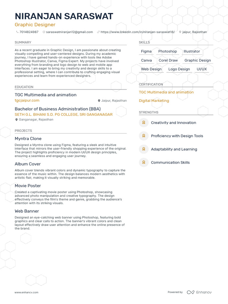 Niranjan Saraswat Graphic Designer-1 | PDF