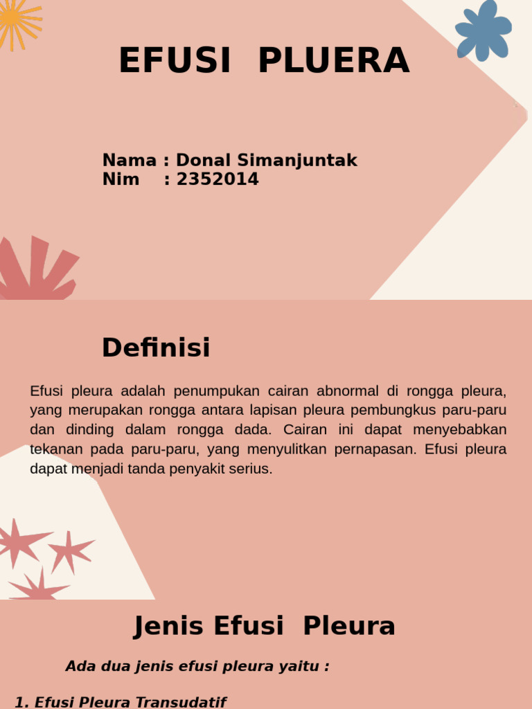 Efusi Pleura Donal | PDF