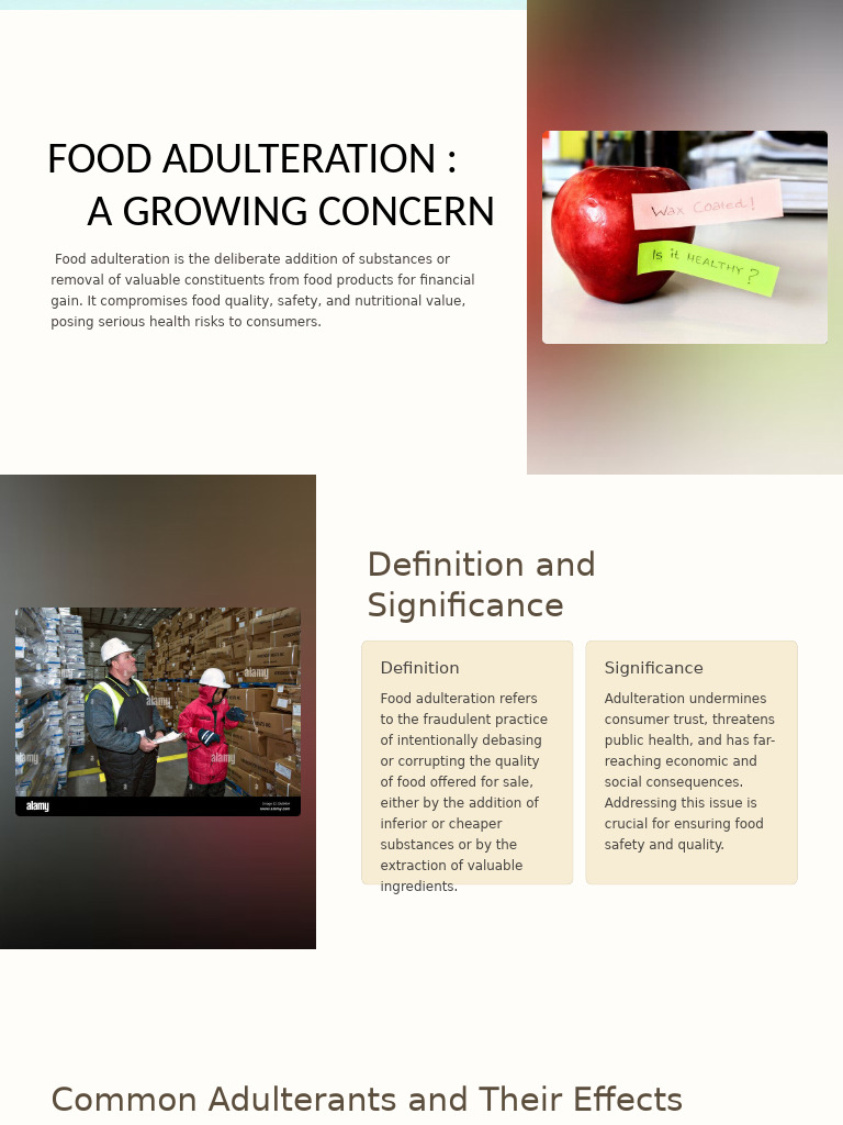 Food Adulteration | PDF