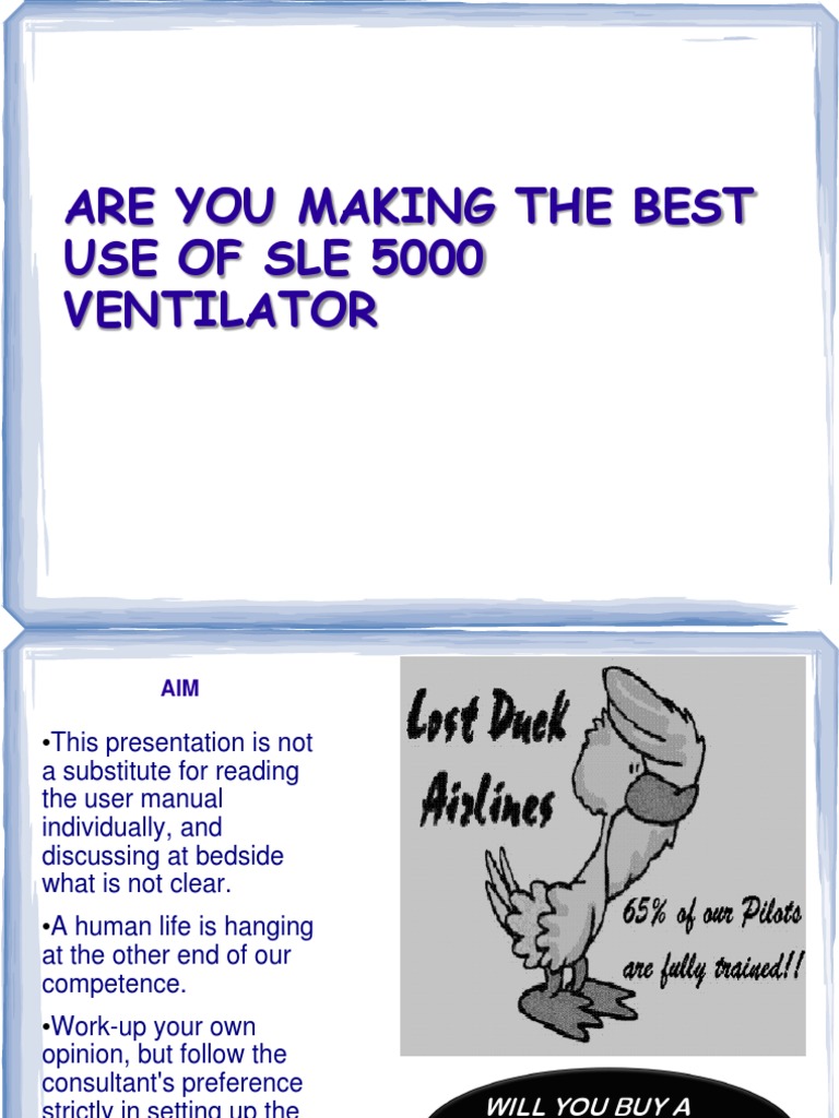 Are You Making The Best Use of Sle 5000 Ventilator | PDF | Neonatal ...