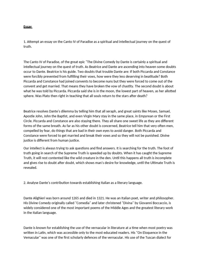 Divine Comedy Notes | PDF