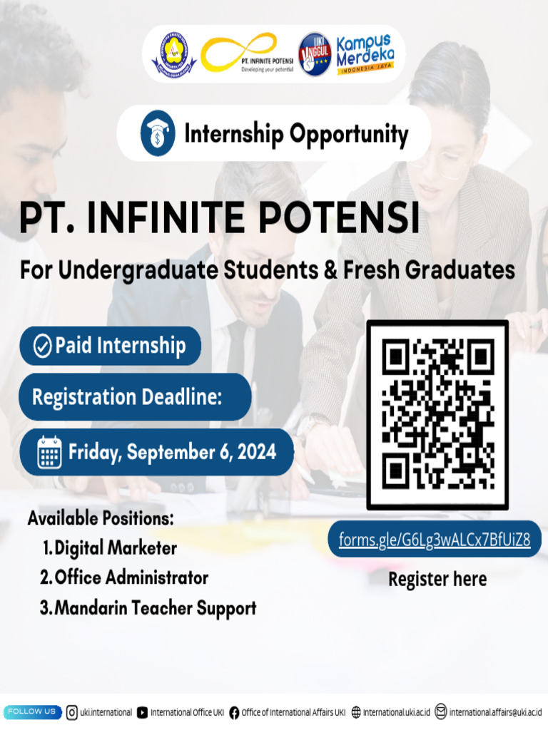 PT. Infinite Potensi - Internship Opportunity | PDF