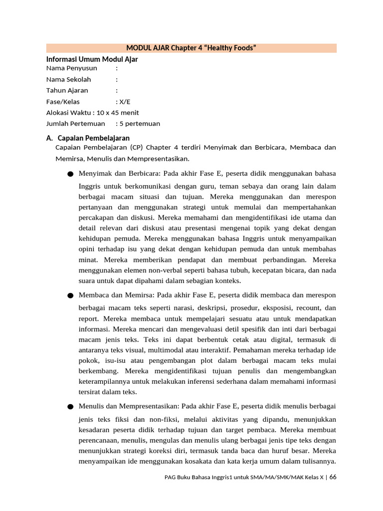 7.4 Modul Ajar Chapter 4 (FIX) | PDF
