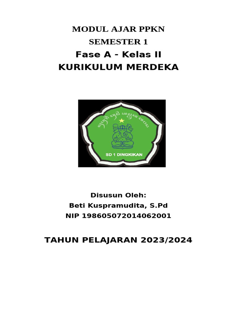 Modul Ajar Kls 2 PPKN | PDF