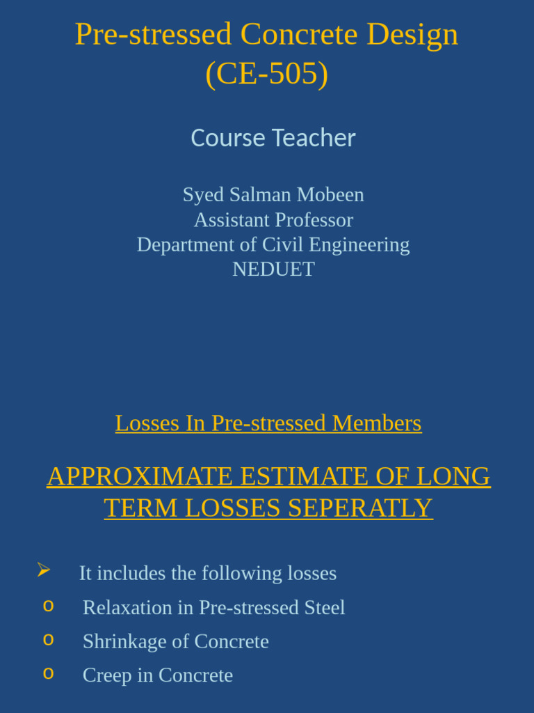 Prestressed Concrete Design-Lec-15-18 | PDF