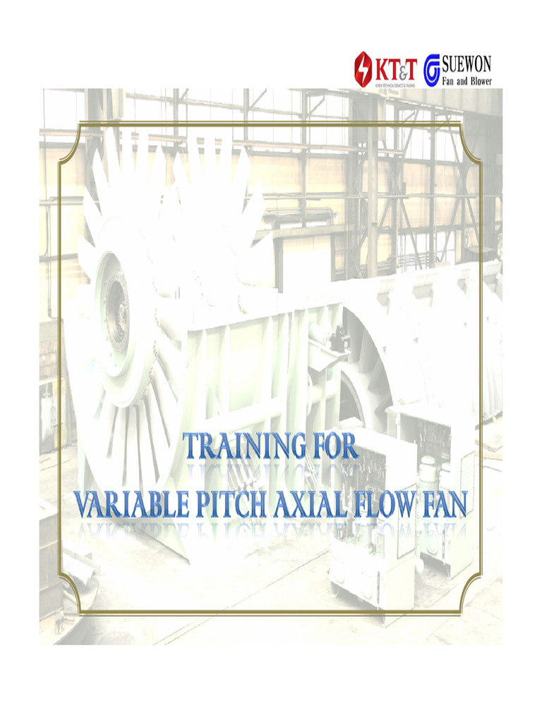 Training For Vriable Pitch Axial Flow Fan | PDF