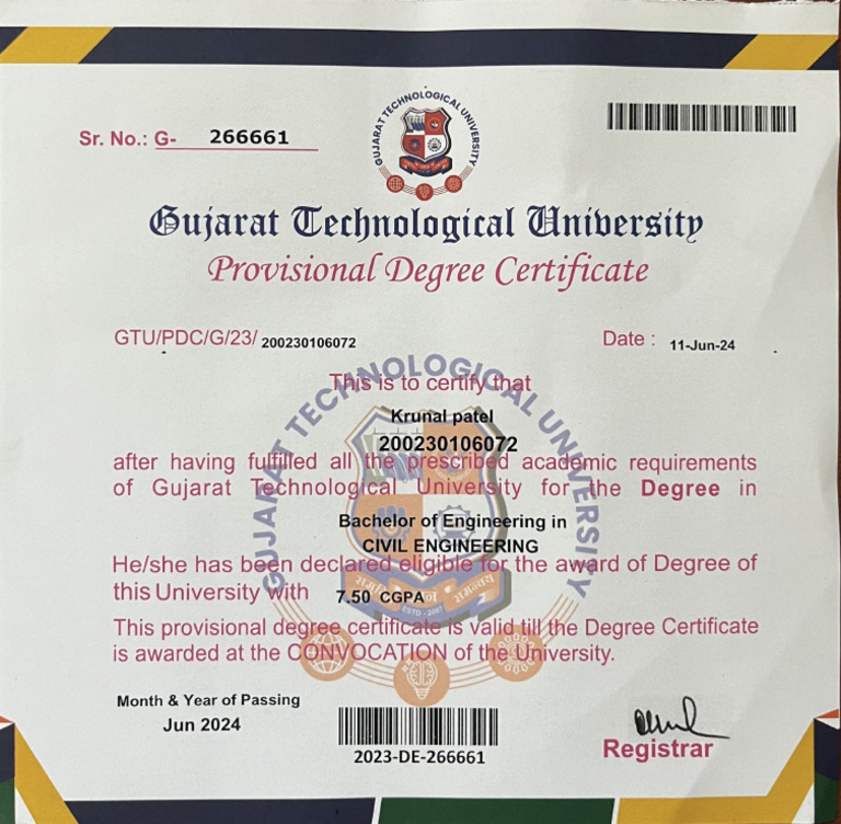 Provisional Degree | PDF