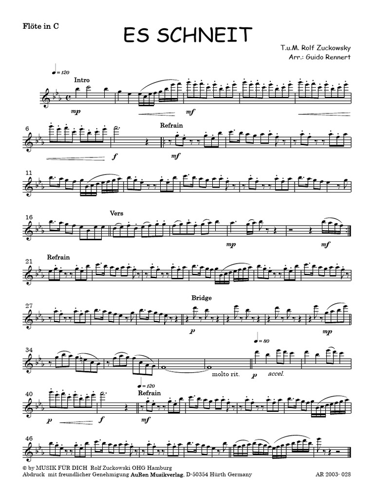 Es Schneit - 002 Flöte | PDF