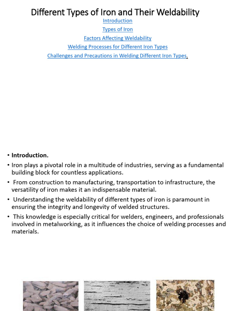Different_Types_of_Iron_and_Their_Weldability | PDF