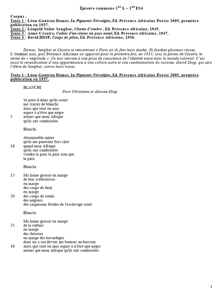 Poesie Negritude | PDF