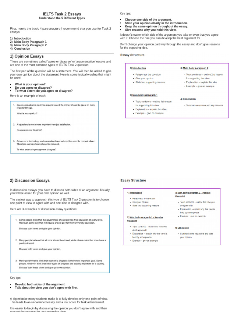 IELTS Task 2 Essays | PDF