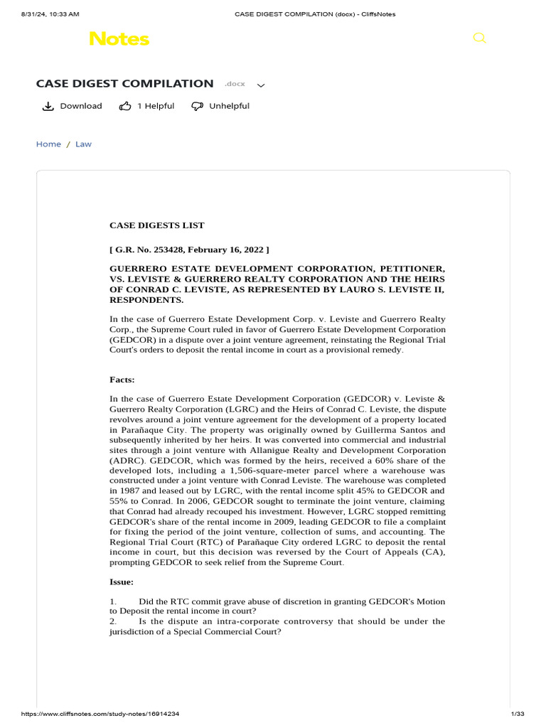 Case Digest Compilation Provrem | PDF
