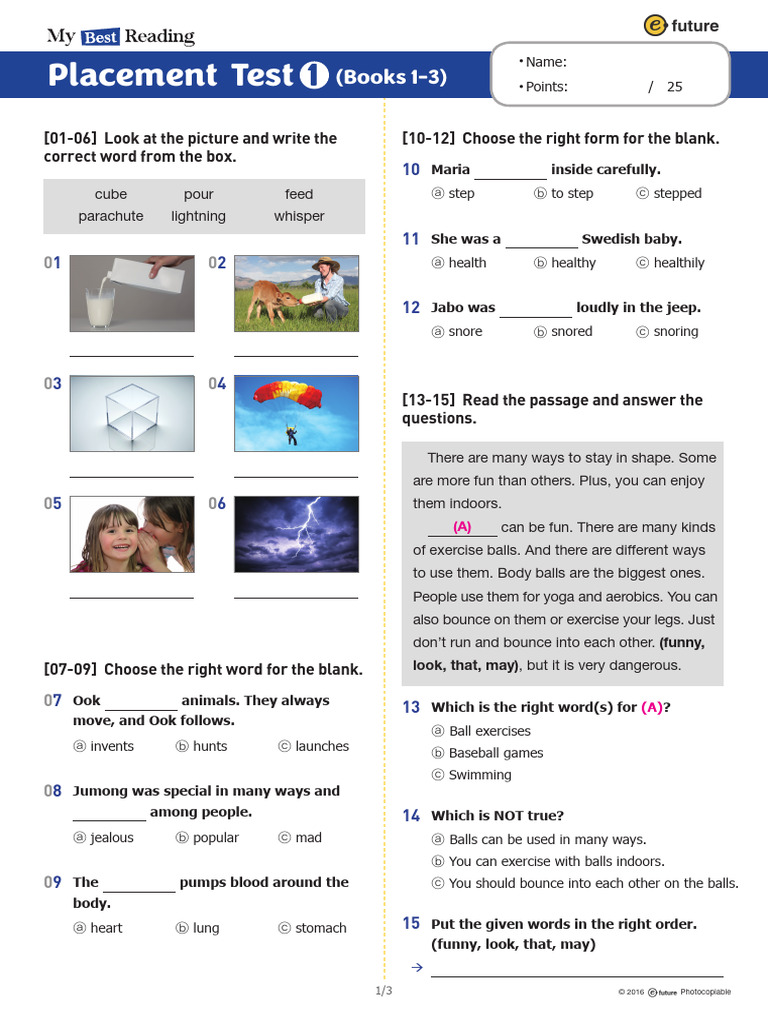01_Placement Test 1 | PDF