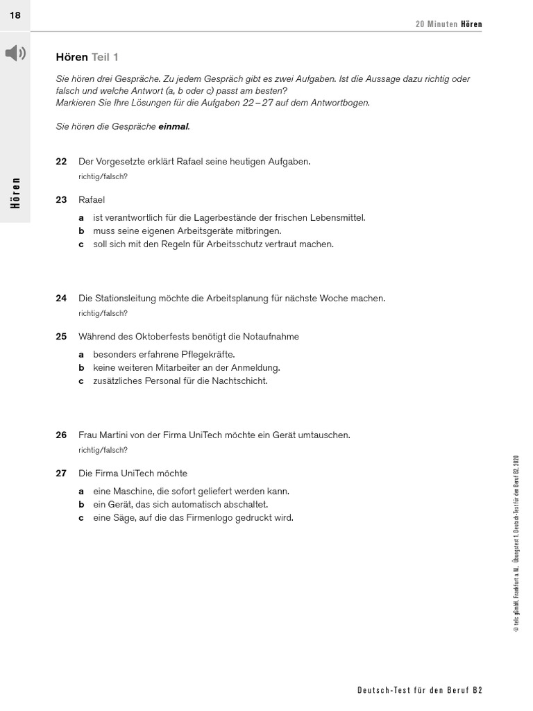 b2 Modelltest BSK Hören+Sprechen | PDF