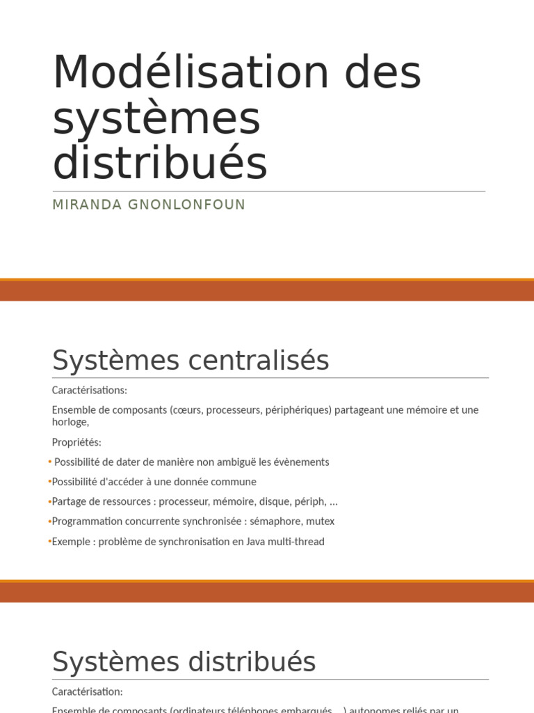 Modélisation Des Systèmes Distribués | PDF