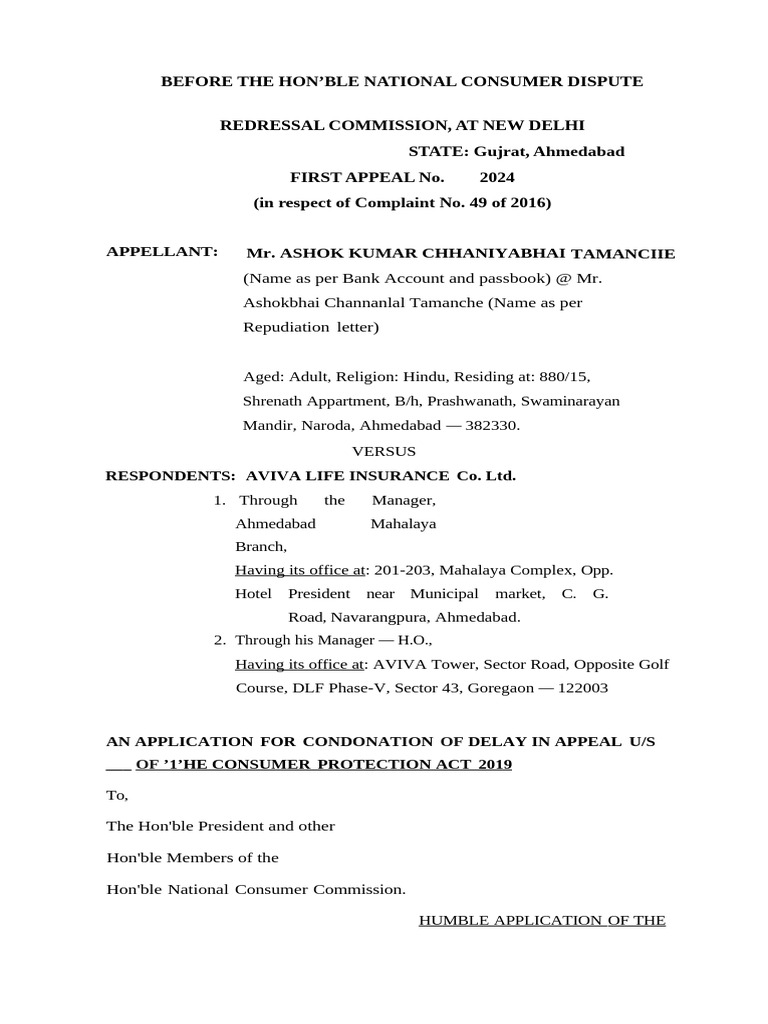 Application Condonation | PDF