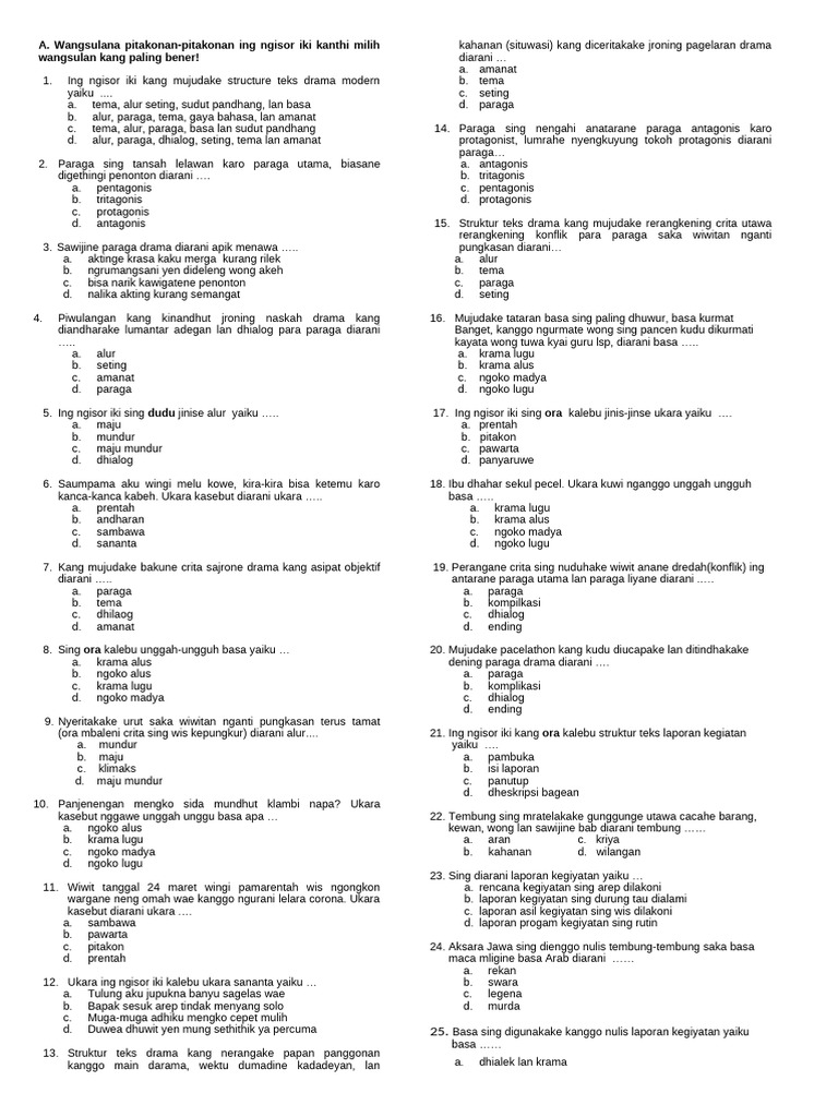 Soal UTS Kls 9 | PDF