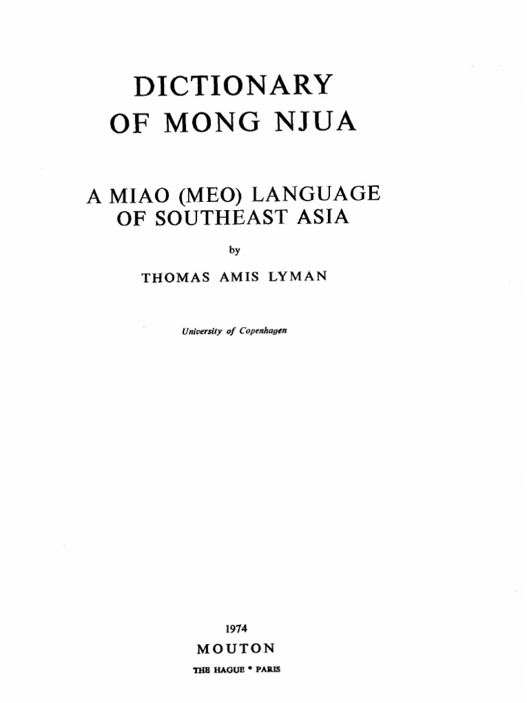 Mong Njua - English Dictionary | PDF | Hmong People | Phoneme