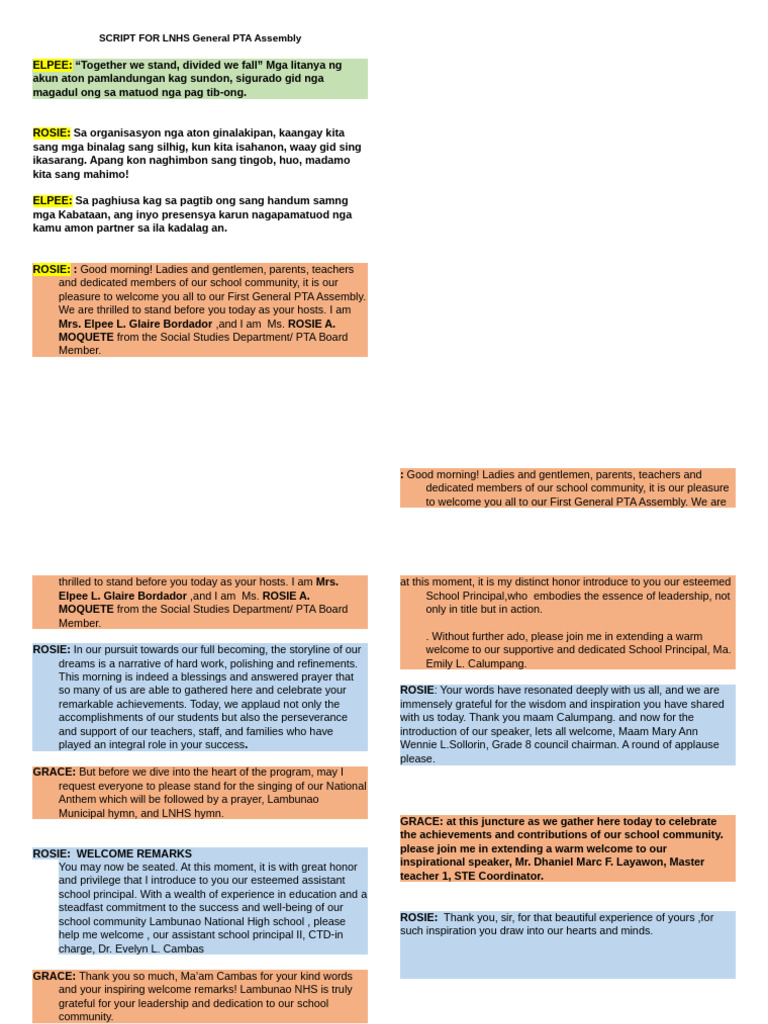 Script PTA Assembly | PDF