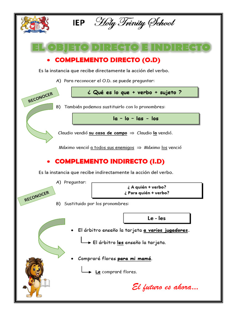 El Objeto Directo e Indirecto | PDF