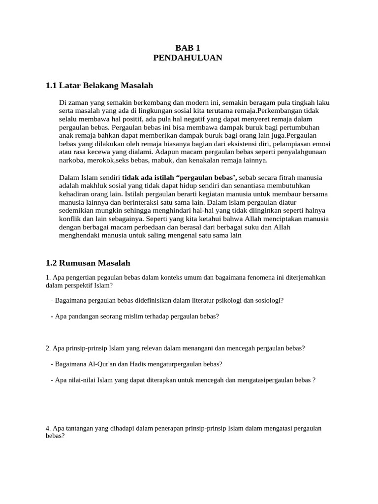 KTI pergaulan bebas | PDF