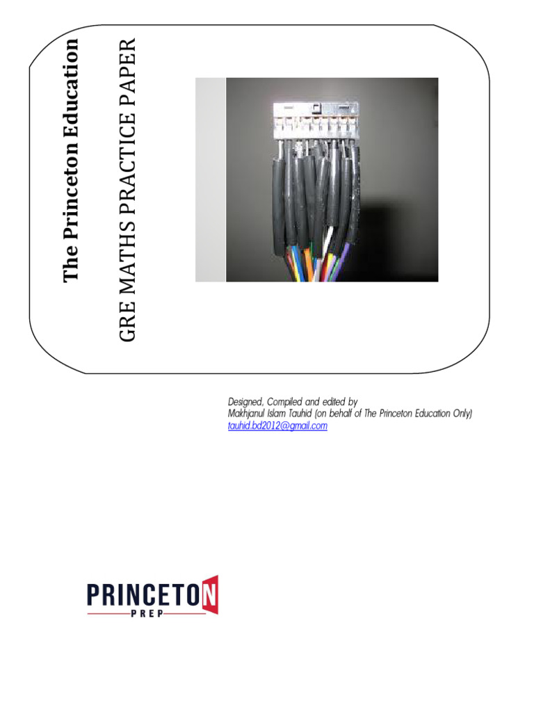 GRE Math Practice Paper Questions | PDF | Area | Circle