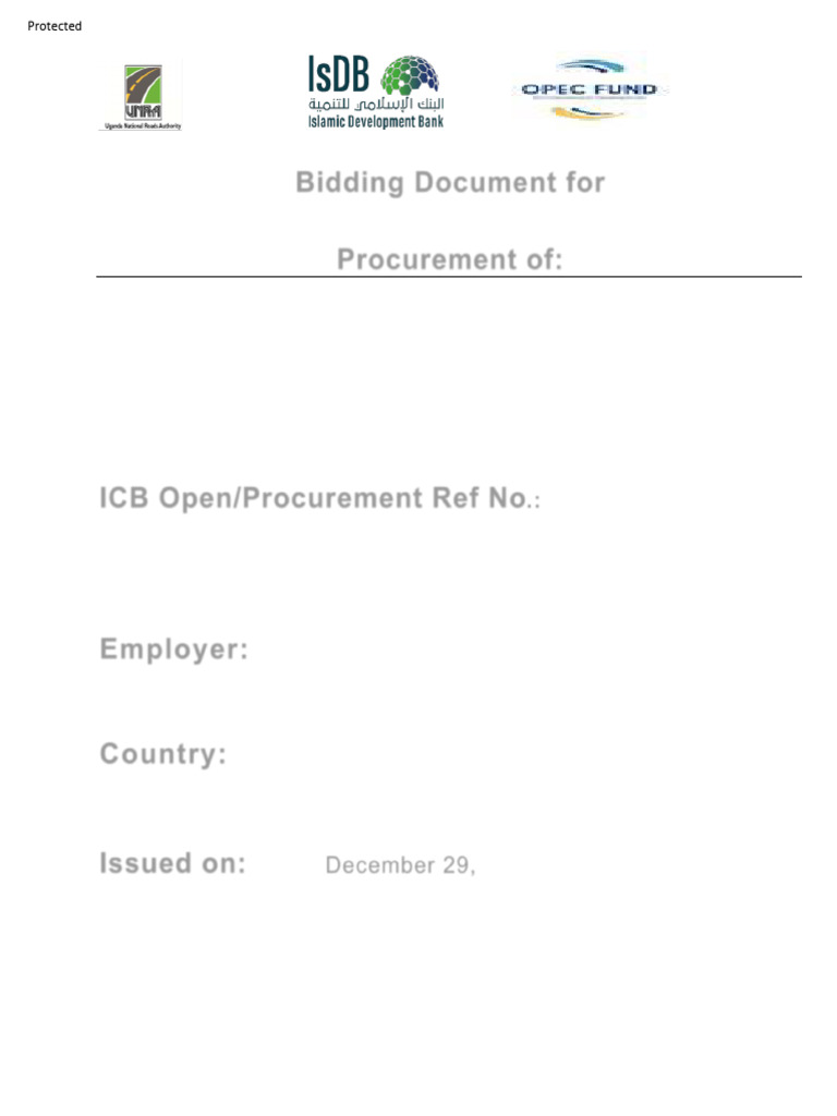 Final Bidding Document issued | PDF