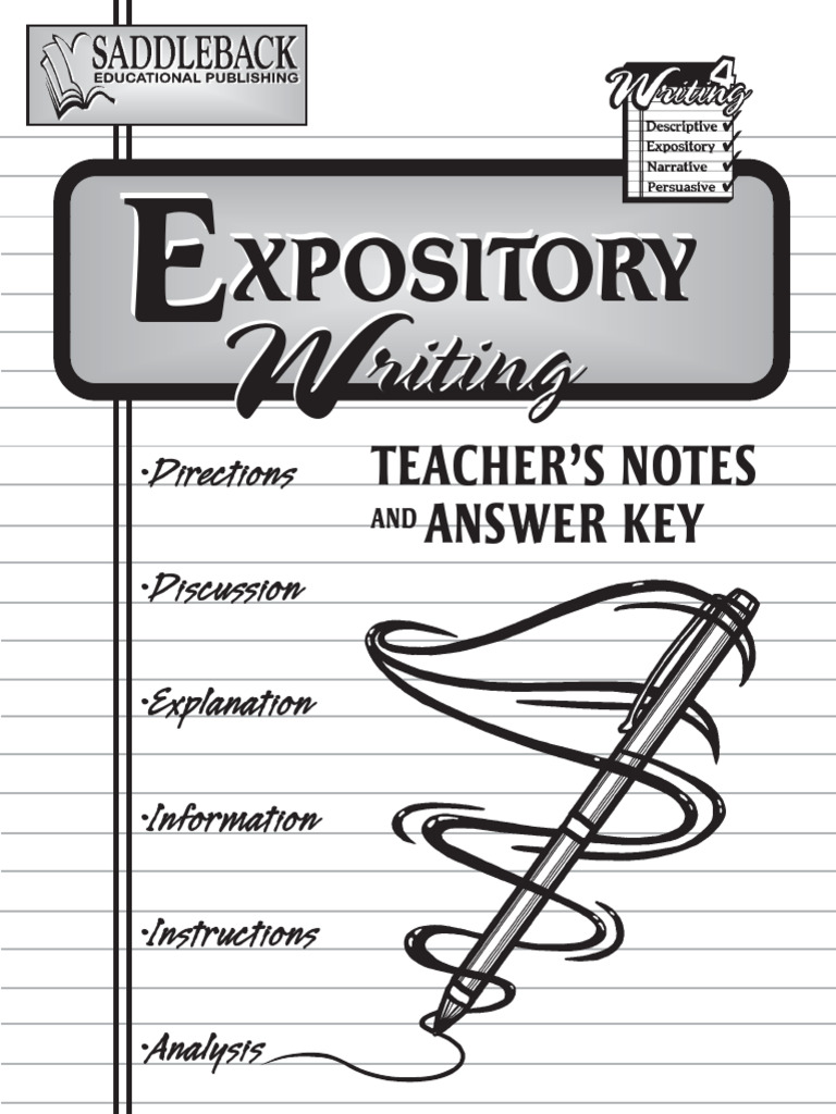 Laurel and Associates - Expository Teacher Notes (Writing 4 Series ...