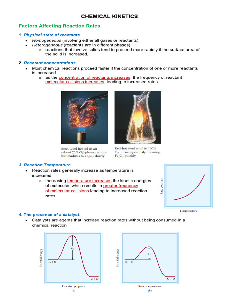 Catalysts and Reaction Rates in Kinetics | PDF | Reaction Rate ...