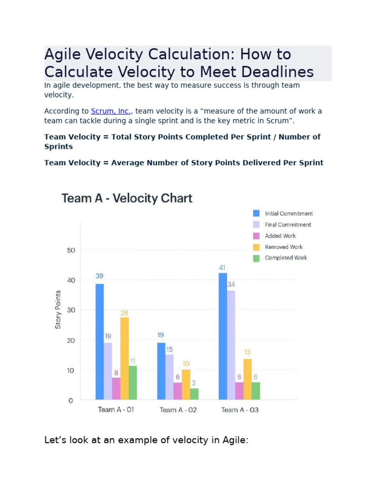 Agile Velocity Calculation | PDF Agile Velocity Calculation | PDF