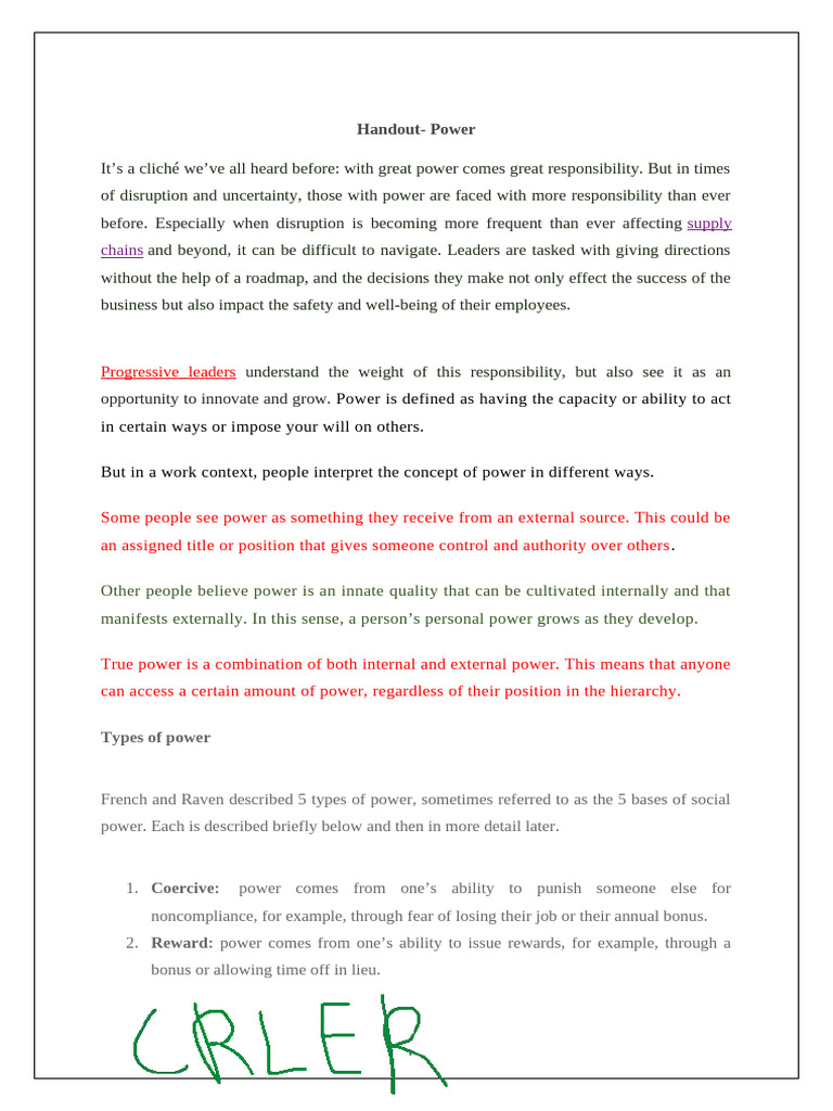 Handout Power | PDF