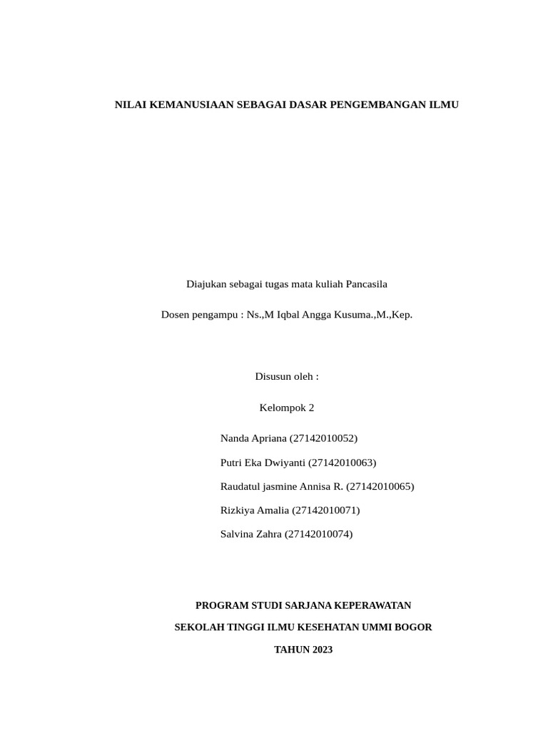 Makalah Pancasila Kel'2 | PDF Makalah Pancasila Kel'2 | PDF