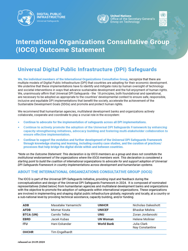 IOCG Outcome Statement | PDF | Social Exclusion | Human Rights