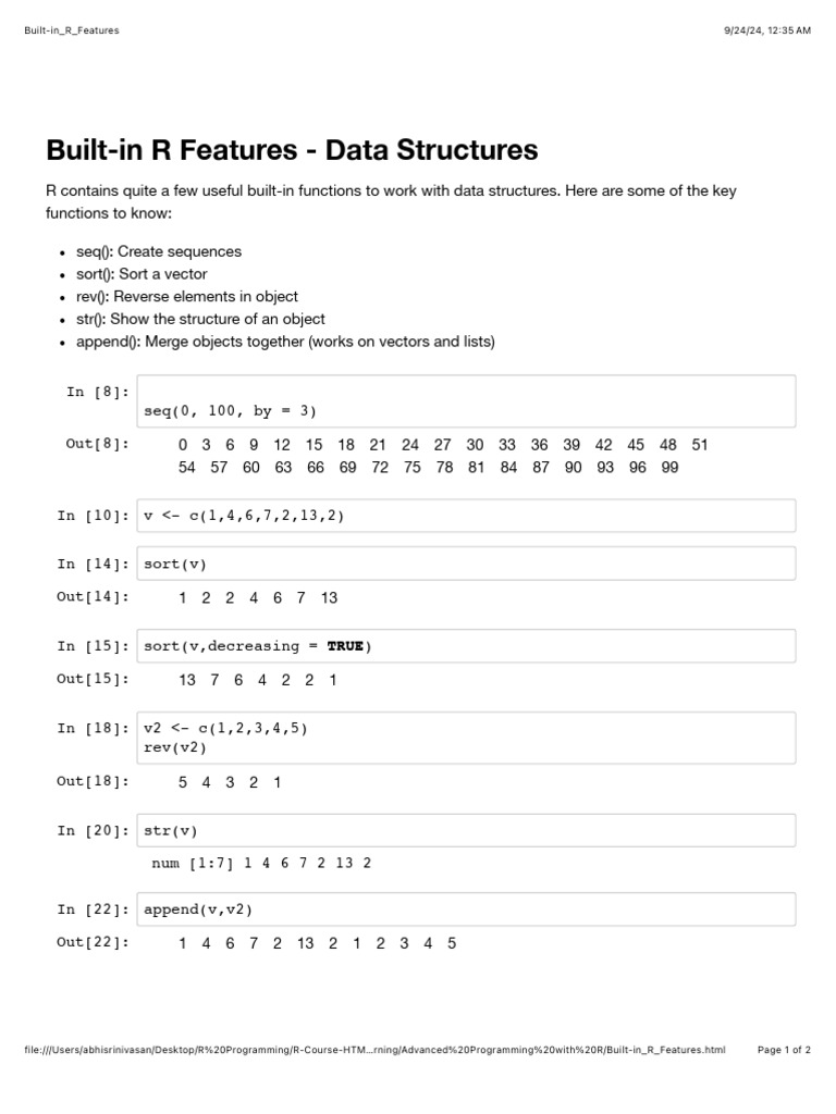 Built-in_R_Features | PDF