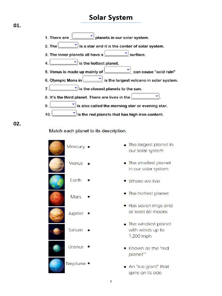 Grade 6 - Solar System | PDF