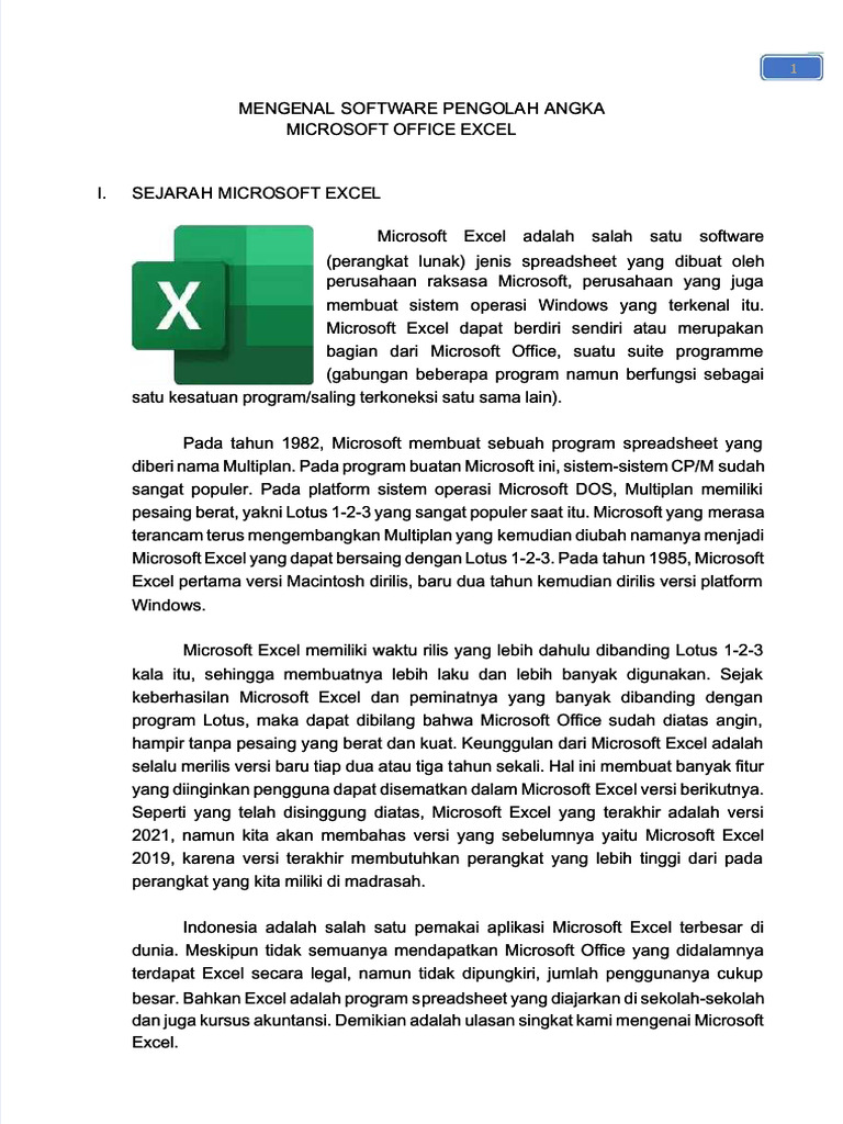 Mengenal Microsoft Office Excel | PDF