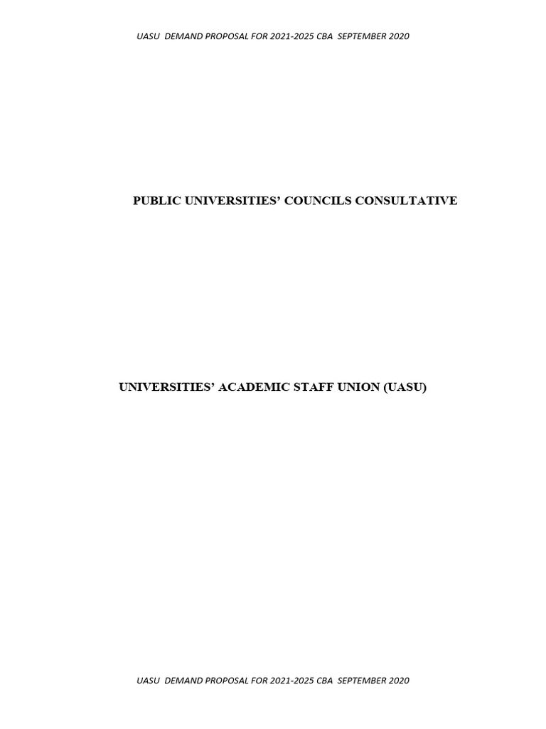 Uasu Cba 2021-2025 Proposal | PDF