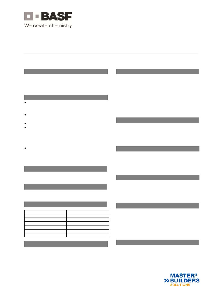 Basf Masterseal 620 Tds | PDF