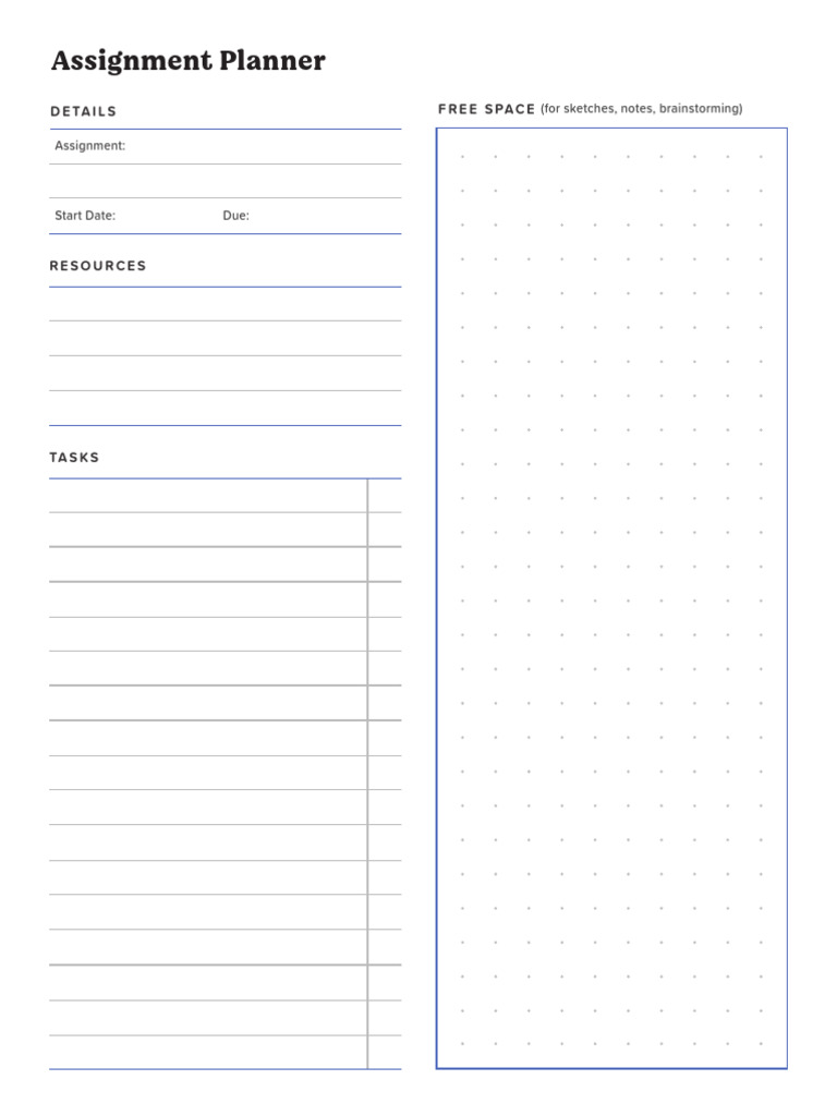 Assignment Planner | PDF