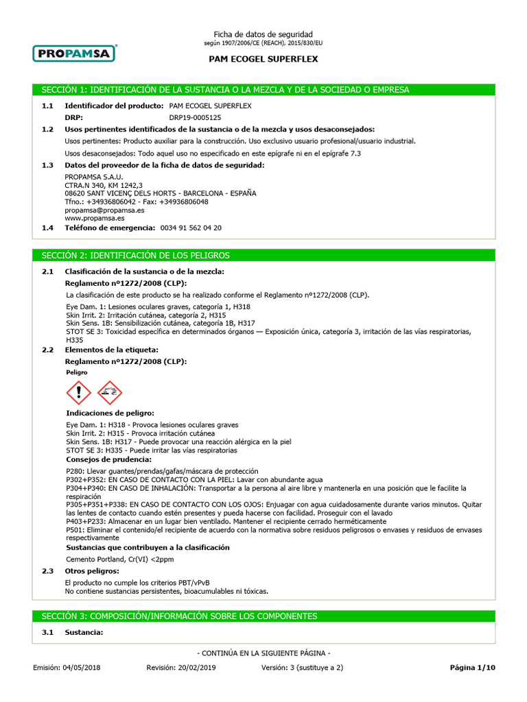 5397266.FDS Pam Ecogel Superflex | PDF