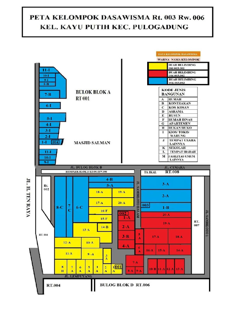 PETA RT 03 - Kelompok | PDF