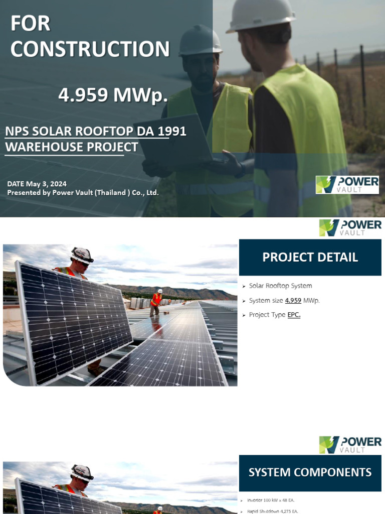 Concept Design NPS Solar Rooftop Da 1991 Warehouse Project | PDF